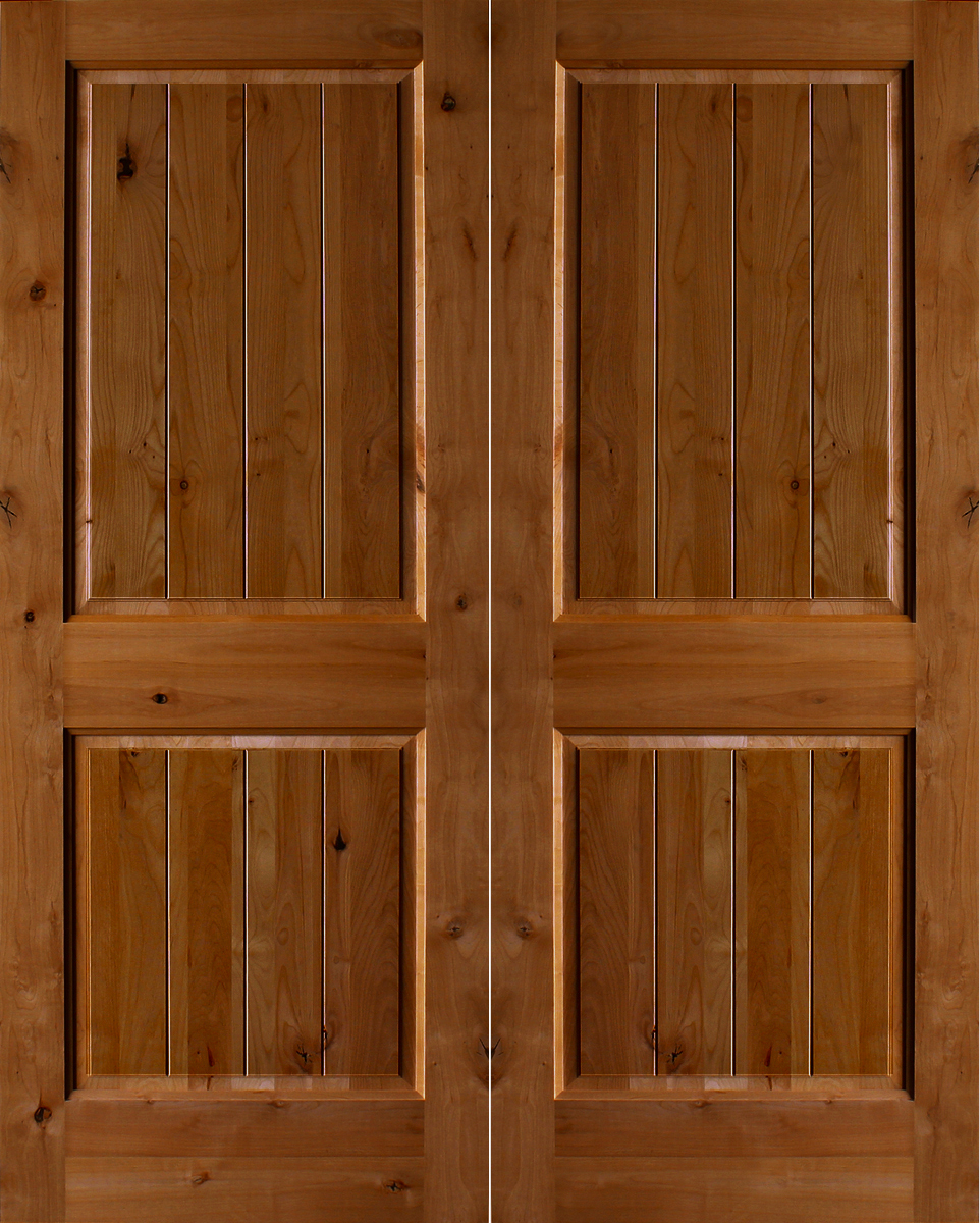 Plank Prehung Interior Double Doors