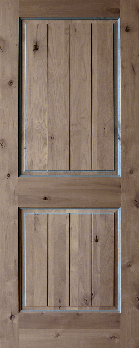 Wood Plank 2 Panel Door